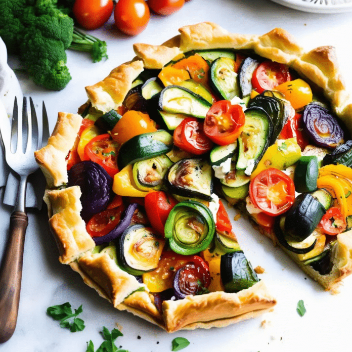 Rustic Roasted Vegetable Tart - MarketGrow.com