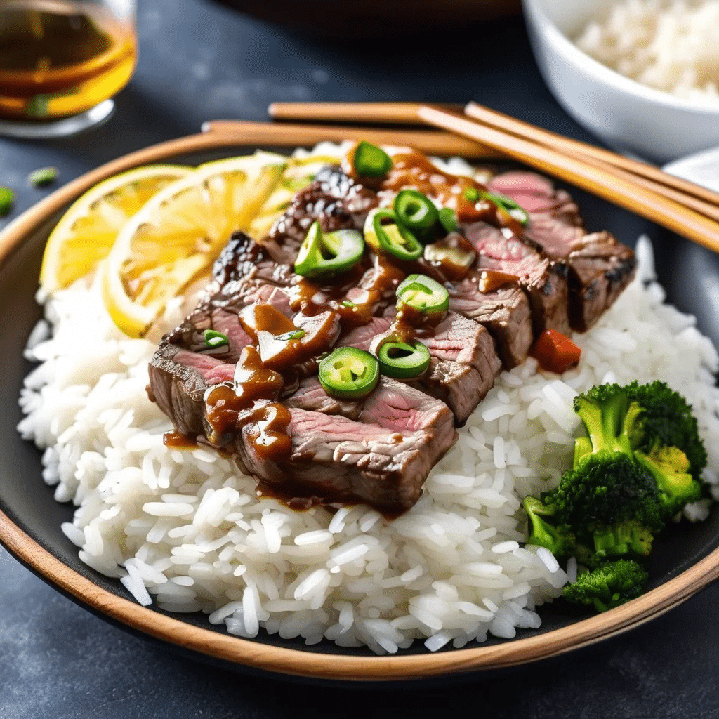 Sirloin Strips over Rice - MarketGrow.com