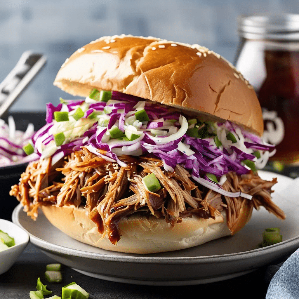 Sesame Pulled Pork Sandwiches - MarketGrow.com