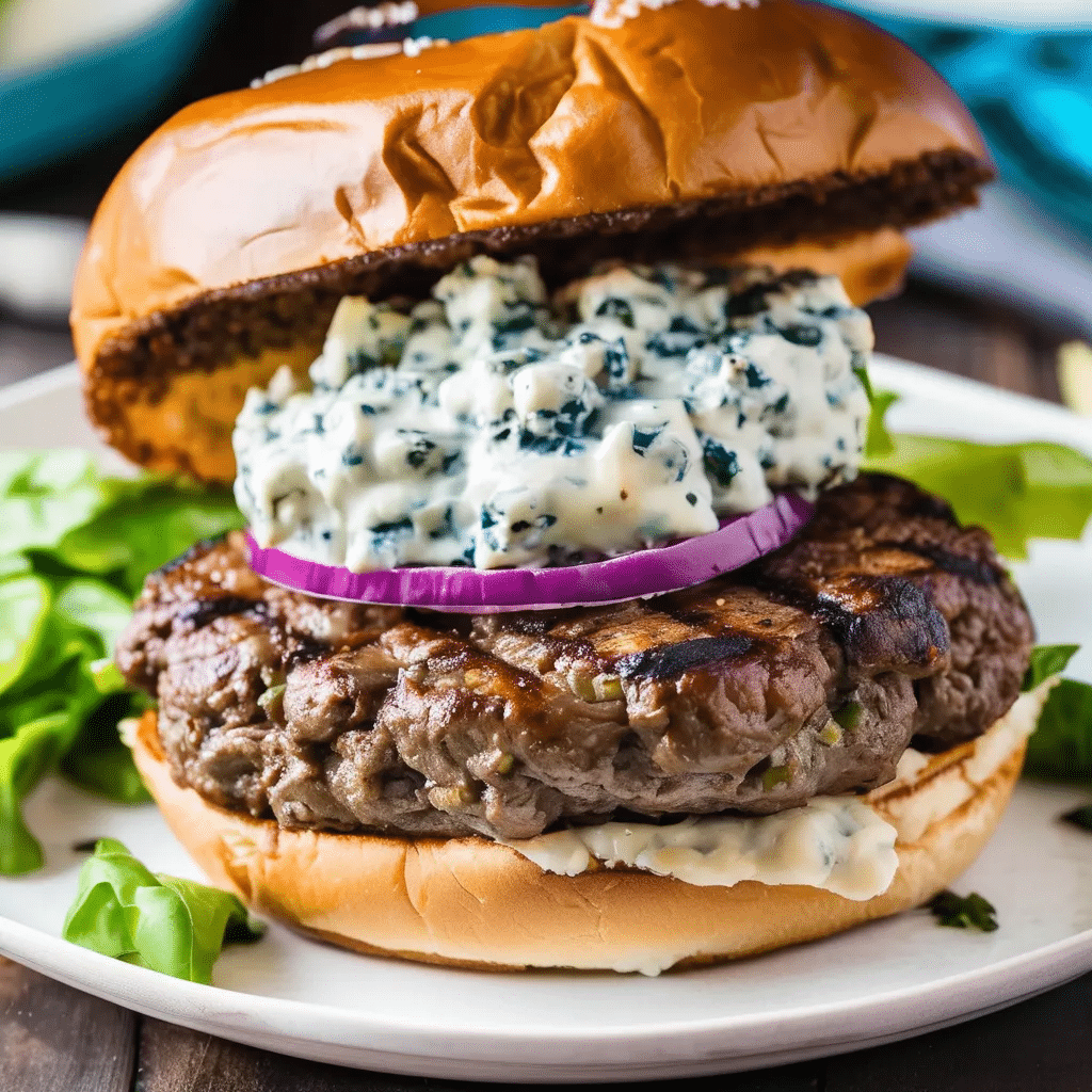 Blue Cheese Stuffed Burgers - MarketGrow.com