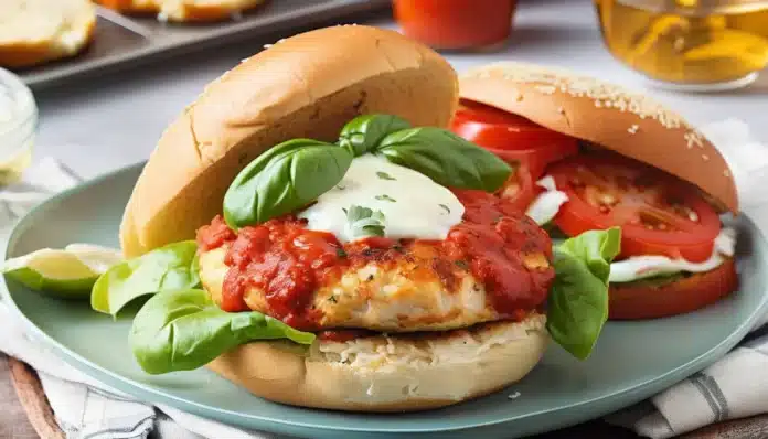 Chicken Parmesan Burgers - MarketGrow.com