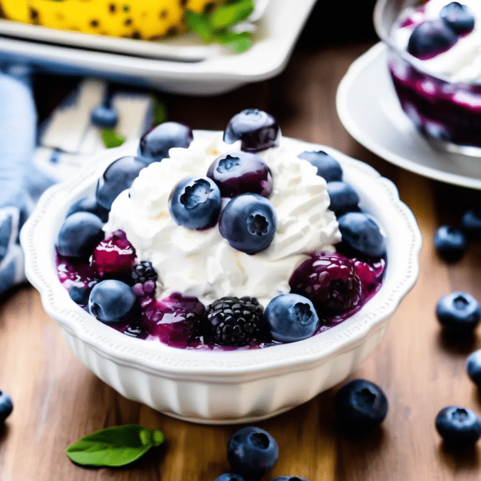 Creamy Blueberry Gelatin Salad - MarketGrow.com