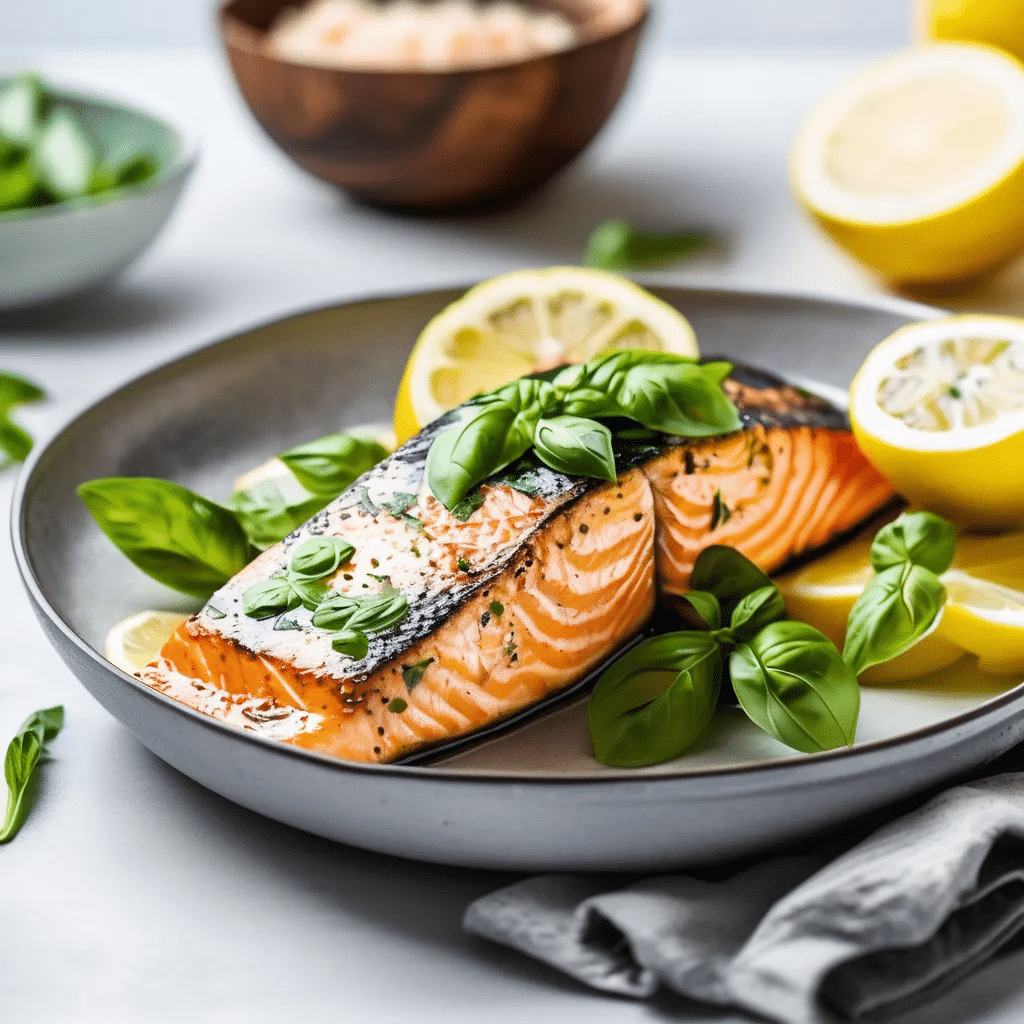 Lemon Salmon With Basil - MarketGrow.com