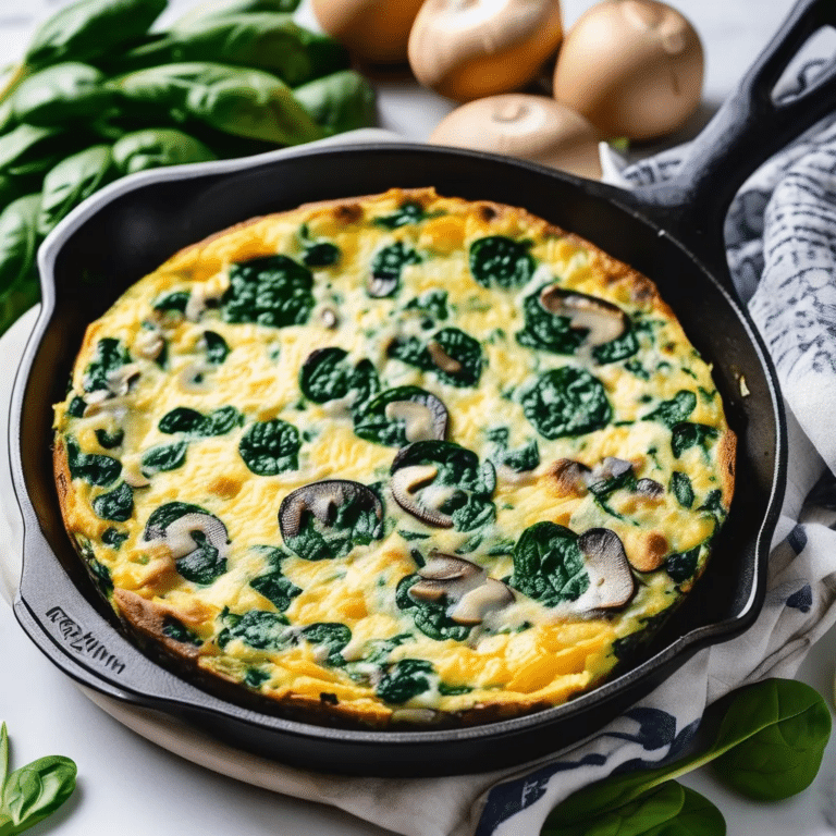 Spinach And Mushroom Frittata - MarketGrow.com