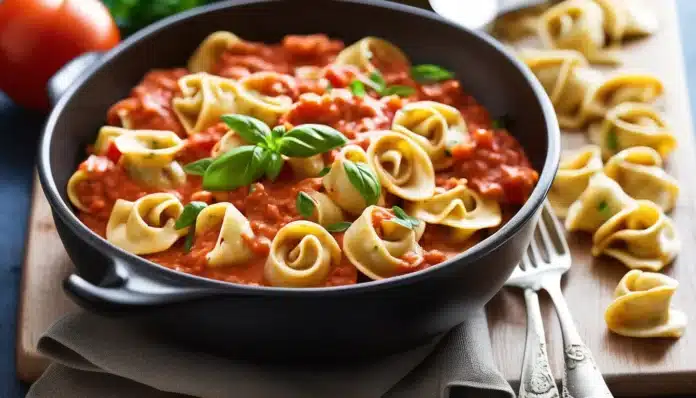 Tortellini with Tomato Cream Sauce - MarketGrow.com