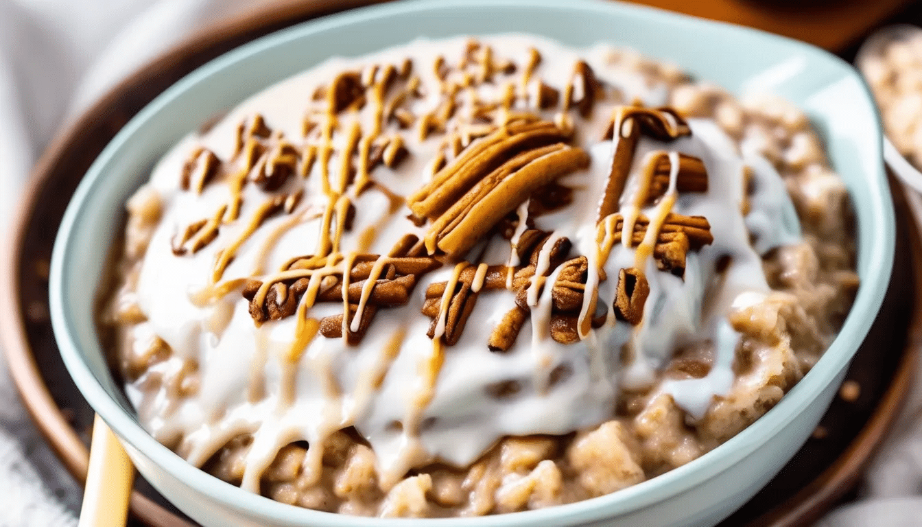 Cinnamon Roll Oatmeal - MarketGrow.com
