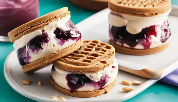 PEANUT BUTTER AND JELLY ICE CREAM SANDWICH - MarketGrow.com