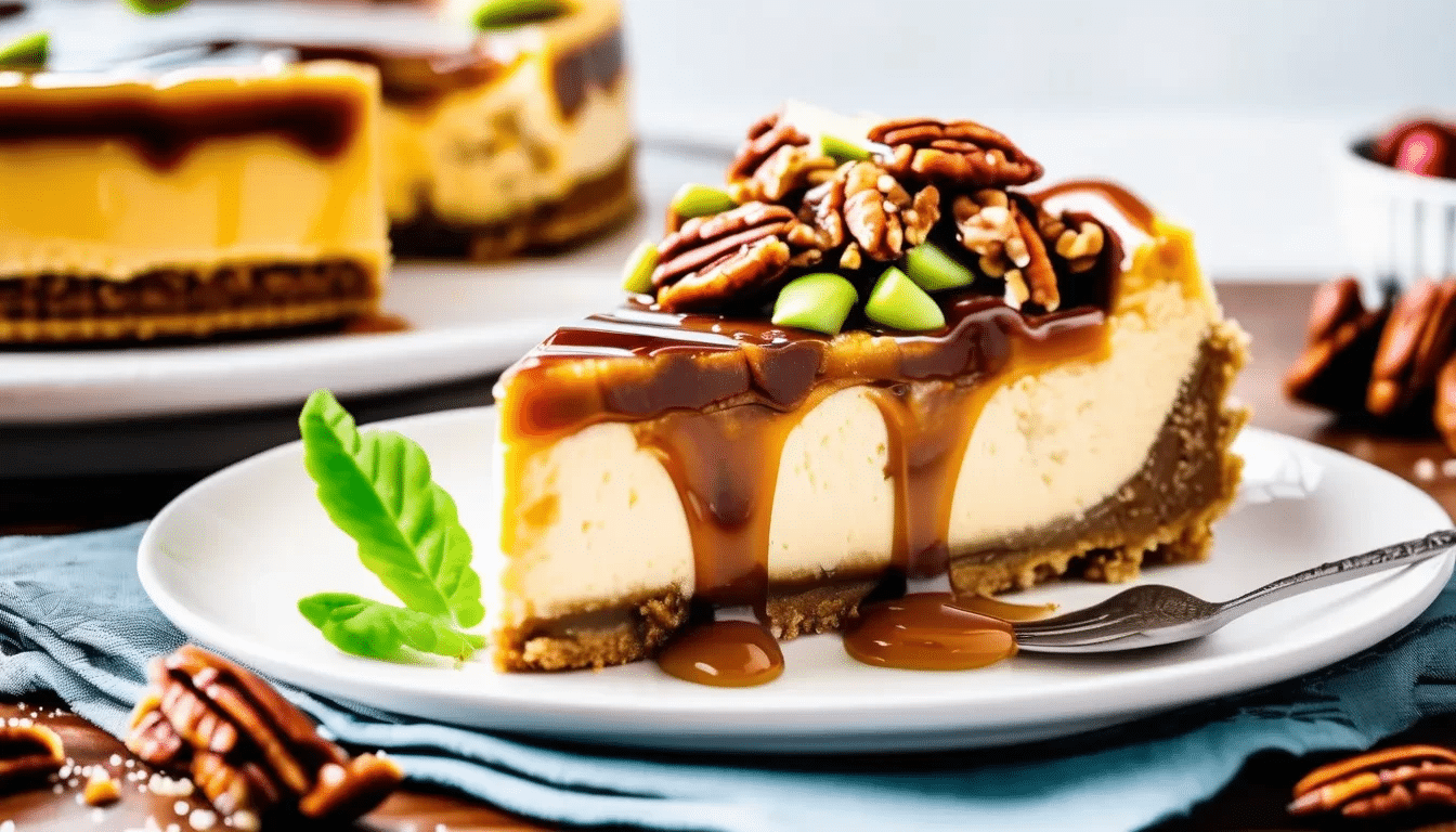 Pecan Pie Caramel Cheesecake - MarketGrow.com