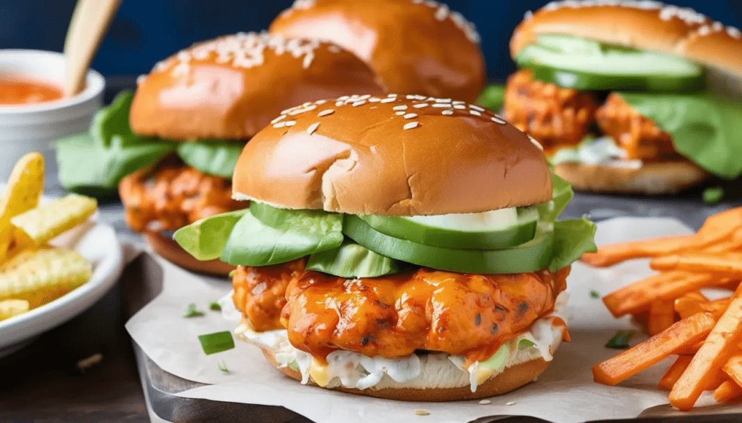 Buffalo Chicken Burgers - MarketGrow.com