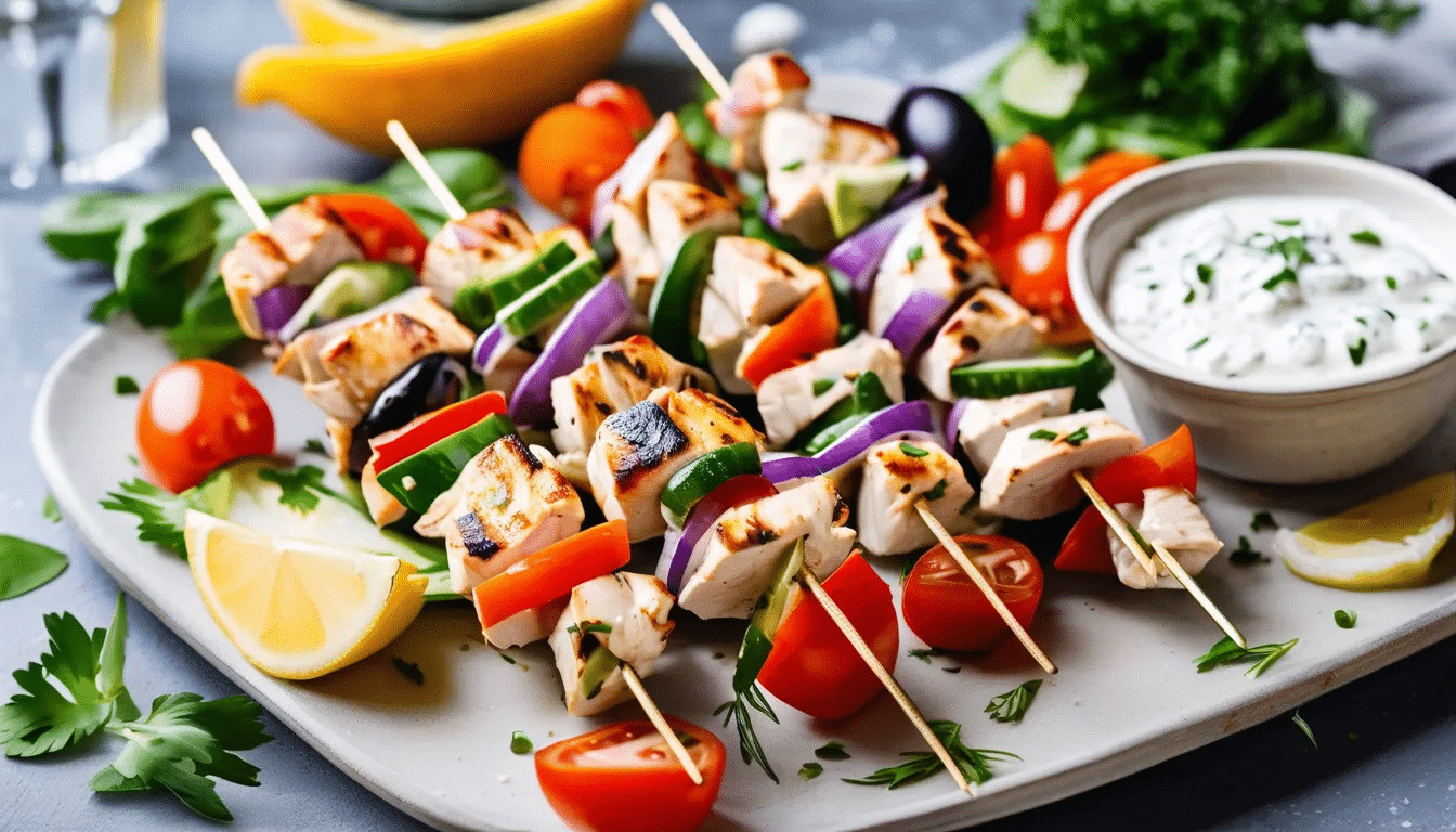 Chicken Souvlaki With Tzatziki Sauce - MarketGrow.com