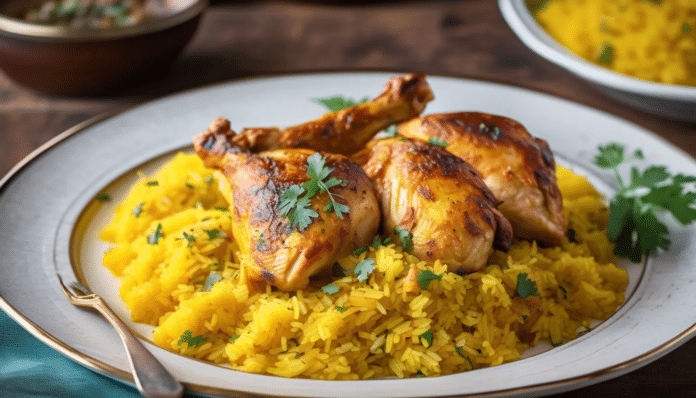 Chicken With Saffron Rice - MarketGrow.com
