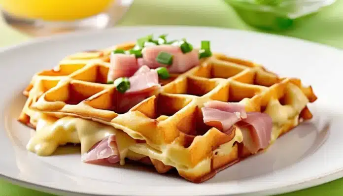 Ham And Cheese Waffles - MarketGrow.com
