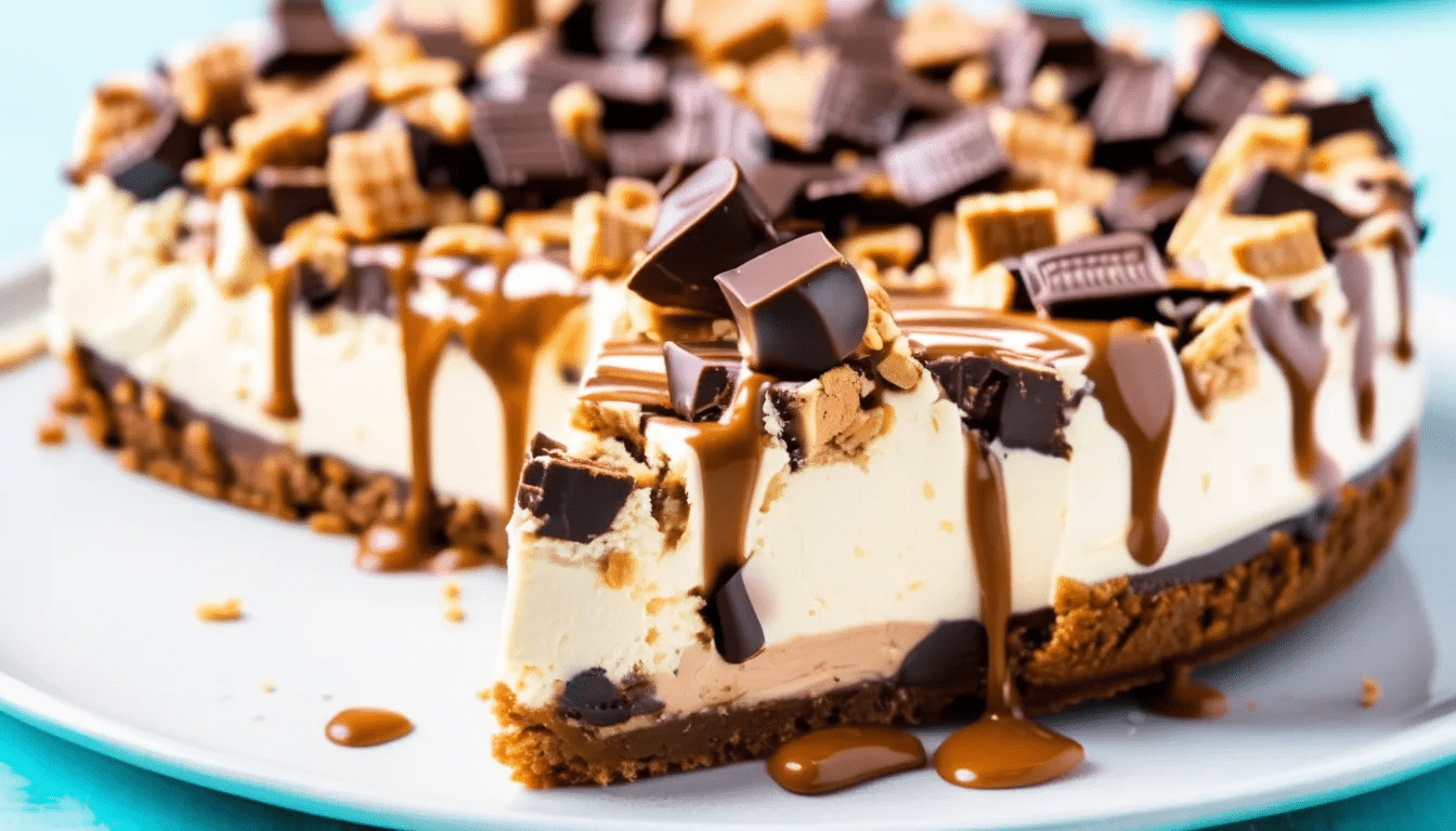 No-bake Snickers Cheesecake - MarketGrow.com