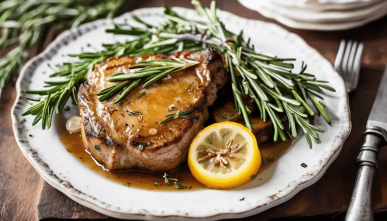 Rosemary And Garlic Simmered Pork Chops - MarketGrow.com