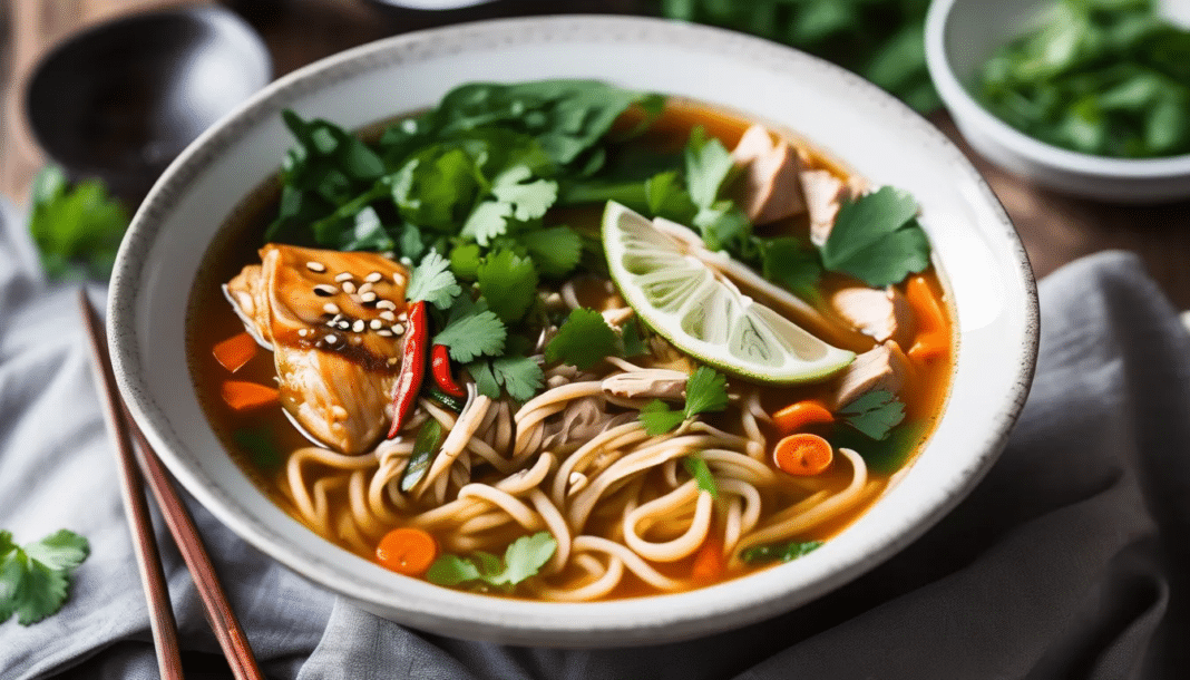 Spicy Asian Chicken Noodle Soup - MarketGrow.com