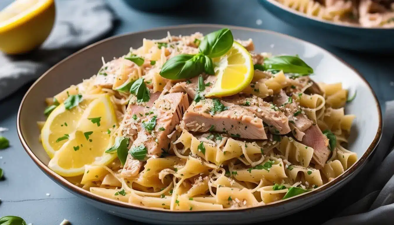 Garlic Lemon Tuna Pasta - MarketGrow.com