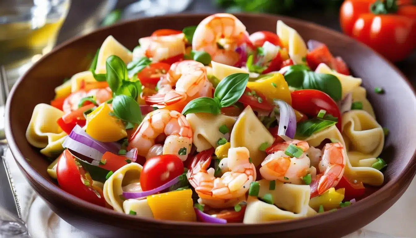 Chilled Italian Shrimp Tortellini Pasta Salad - MarketGrow.com
