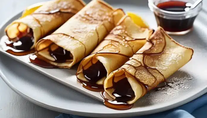 Crispy Crepes With Dark Maple Syrup - MarketGrow.com