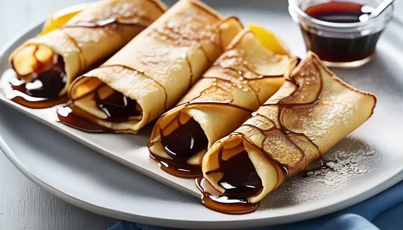 Crispy Crepes With Dark Maple Syrup - MarketGrow.com